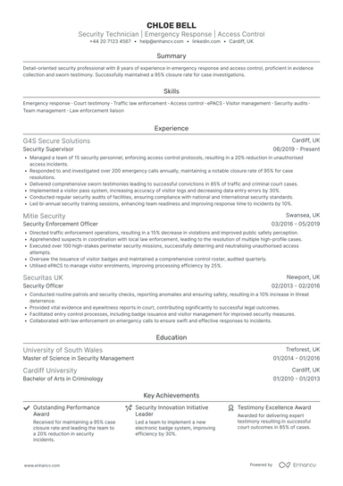 Police Officer CV Examples & Guide for 2026