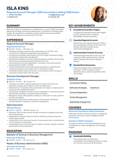 Sales Manager CV Examples & Guide for 2026