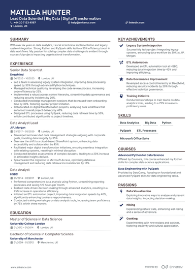 Senior Data Analyst CV Examples & Guide for 2026