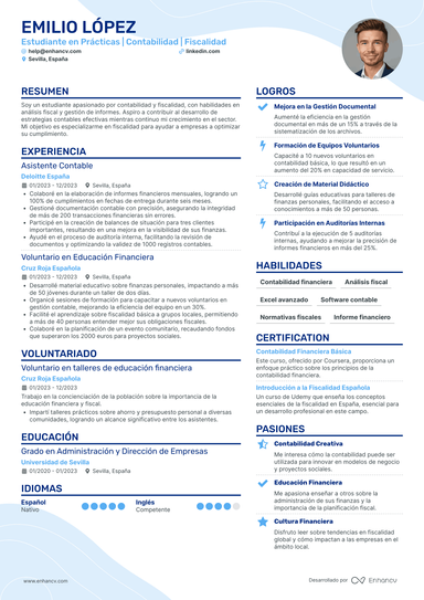 CV Contabilidad: Modelos y Ejemplos de Currículum Vitae