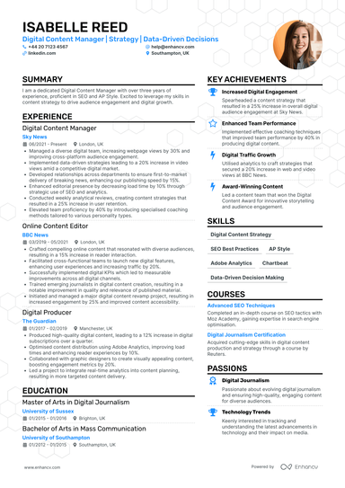 Content Manager CV Examples & Guide for 2026