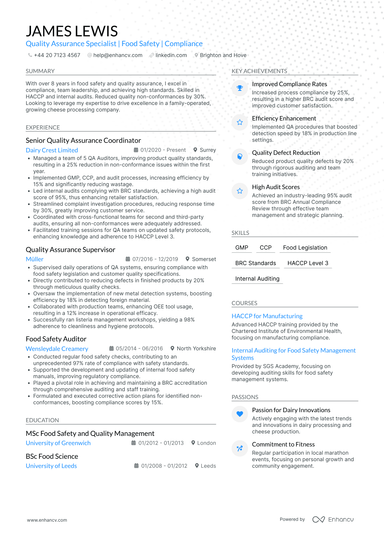 Quality Control CV Examples & Guide for 2026