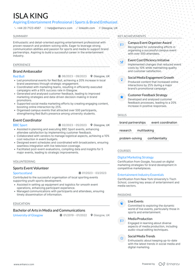Marketing Intern CV Examples & Guide for 2026