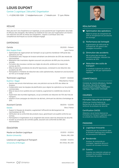 CV Cariste : Exemples par Profil (Débutant, Magasinier, etc.)