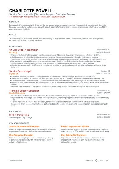IT Support CV Examples & Guide for 2026