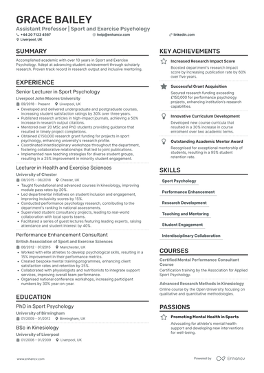 Psychologist CV Examples & Guide for 2026