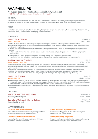 Factory Worker CV Examples & Guide for 2026