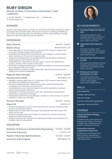 Sales Director CV Examples & Guide for 2026
