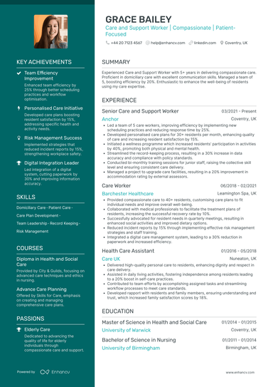 Care Worker CV Examples & Guide for 2026