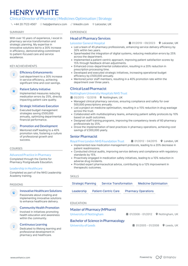 Pharmacist CV Examples & Guide for 2026