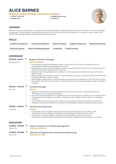 Facility Manager CV Examples & Guide for 2026