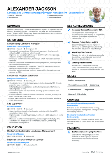 Landscaping CV Examples & Guide for 2026