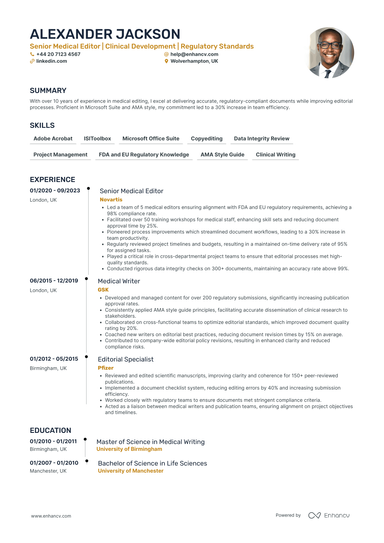 Editor CV Examples & Guide for 2026