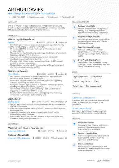 Chief of Staff CV Examples & Guide for 2026