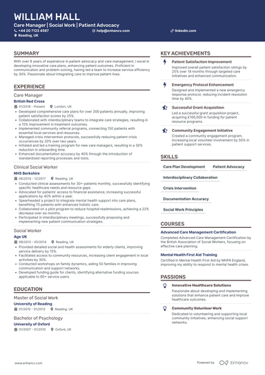 Care Manager CV Examples & Guide for 2026