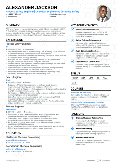 Process Engineer CV Examples & Guide for 2026