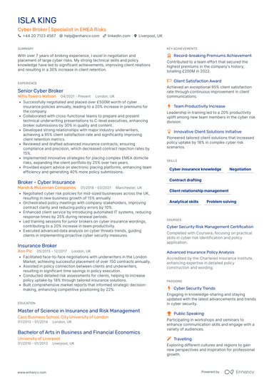 Insurance Broker CV Examples & Guide for 2026