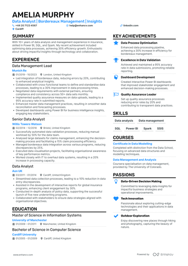 Data Analyst Entry Level CV Examples & Guide for 2026
