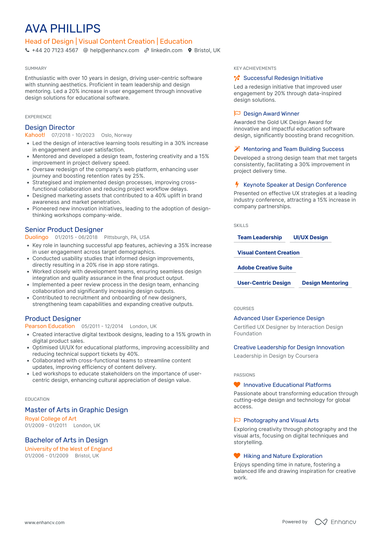 Interior Designer CV Examples & Guide for 2026
