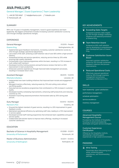 Restaurant Manager CV Examples & Guide for 2026