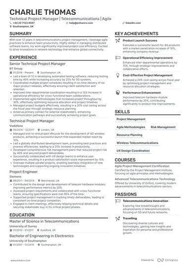 Agile Project Manager CV Examples & Guide for 2026