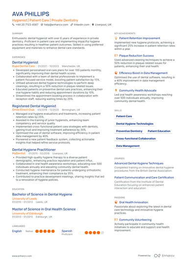 Dental Hygienist CV Examples & Guide for 2026