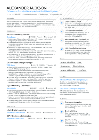 Account Manager CV Examples & Guide for 2026