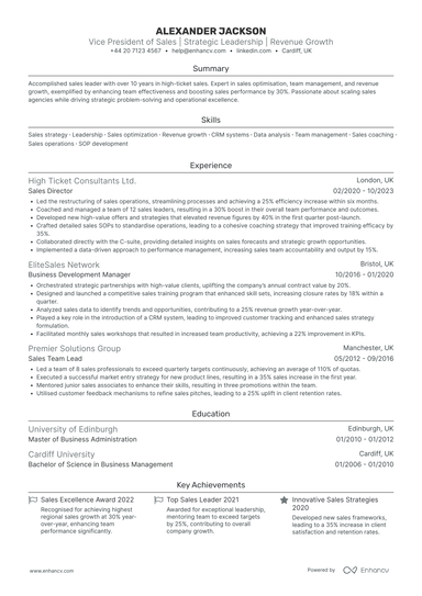 Chief of Staff CV Examples & Guide for 2026