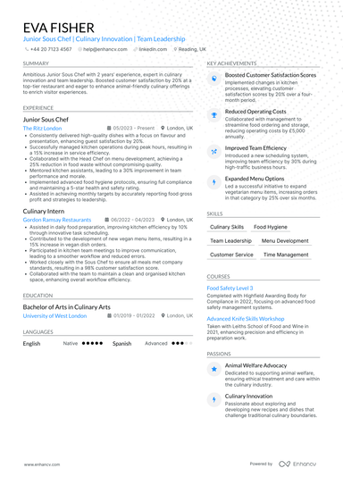 Chef CV Examples & Guide for 2026