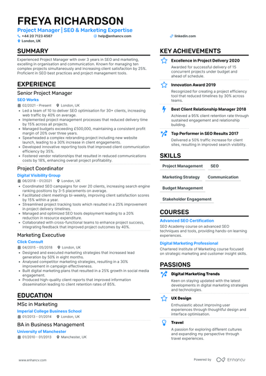 SEO CV Examples & Guide for 2026