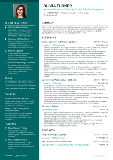 Professor CV Examples & Guide for 2026