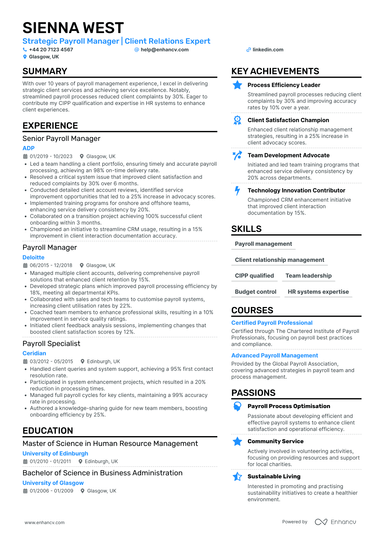 Payroll Manager CV Examples & Guide for 2026