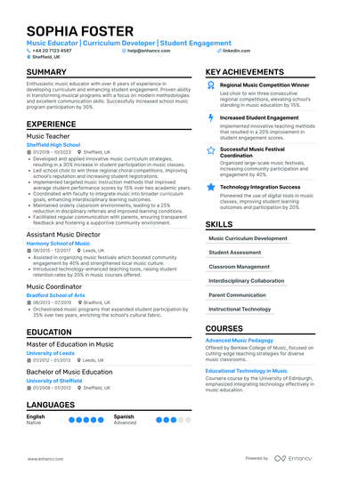 Musician CV Examples & Guide for 2026