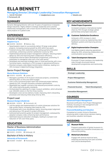 Managing Director CV Examples & Guide for 2026