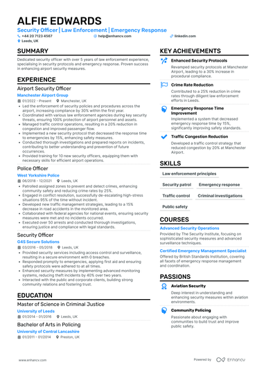 Police Officer CV Examples & Guide for 2026