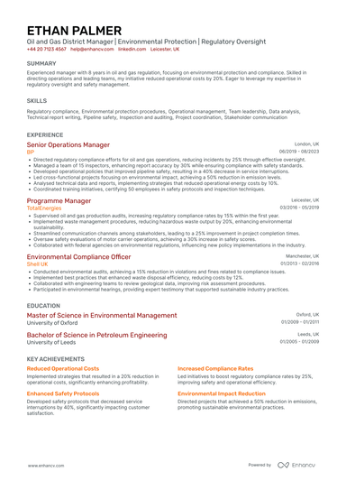 Contracts Manager CV Examples & Guide for 2026