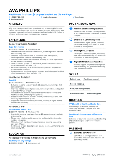 Care Assistant CV Examples & Guide for 2026