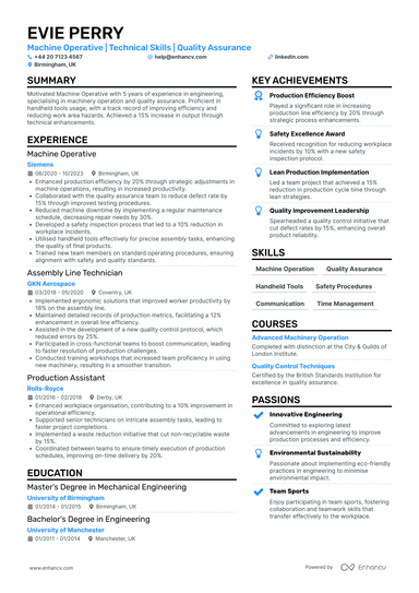 Factory Worker CV Examples & Guide for 2026