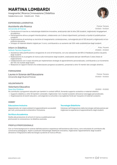 Curriculum insegnante: Aspetti chiave, esempi e modelli gratis