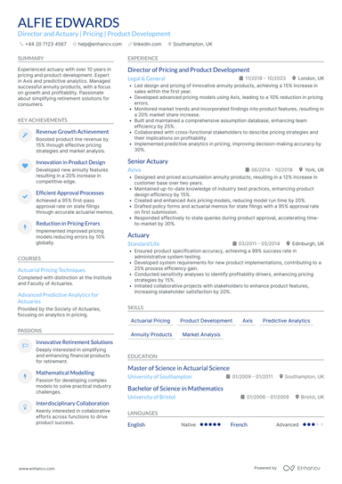 Actuary CV Examples & Guide for 2026