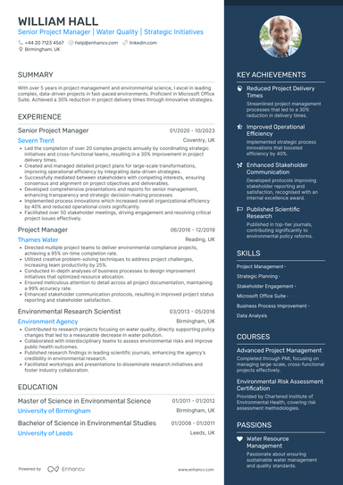 Senior Project Manager CV Examples & Guide for 2026