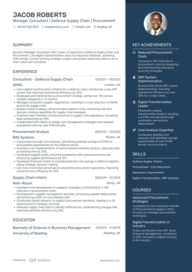 Procurement Manager CV Examples & Guide for 2026