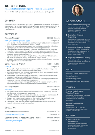 Finance Manager CV Examples & Guide for 2026