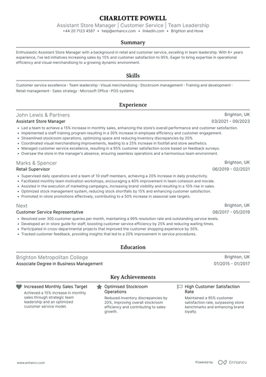 Shop Assistant CV Examples & Guide for 2026