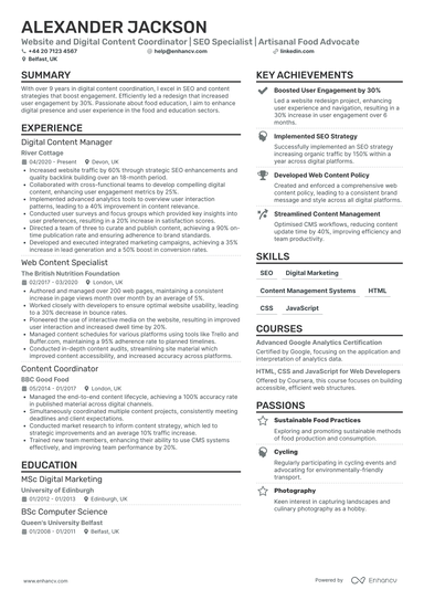 Production Coordinator CV Examples & Guide for 2026
