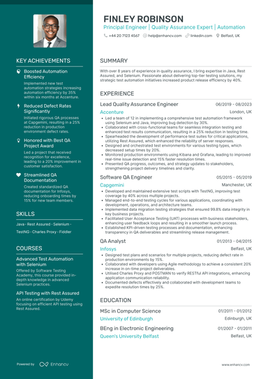 QA Tester CV Examples & Guide for 2026