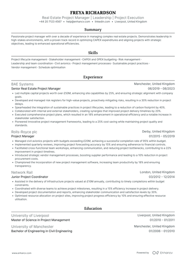 Senior Project Manager CV Examples & Guide for 2026