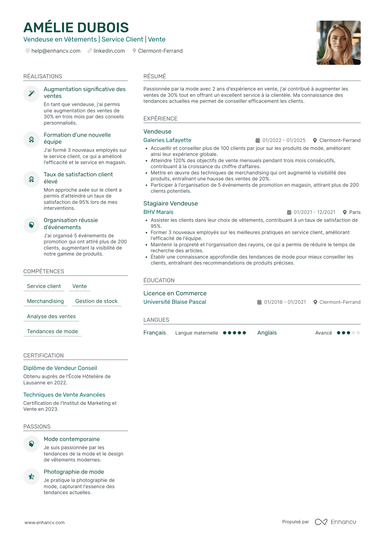 CV Vendeuse : Exemples et Modèles Gratuits (2026)