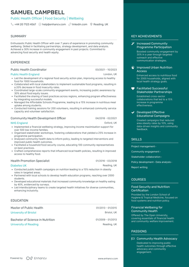 Public Health CV Examples & Guide for 2026