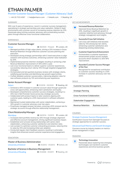 Customer Success Manager CV Examples & Guide for 2026